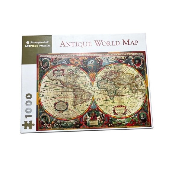 Pomegranate | Games | Pomegranate Artpiece Antique World Map Puzzle ...